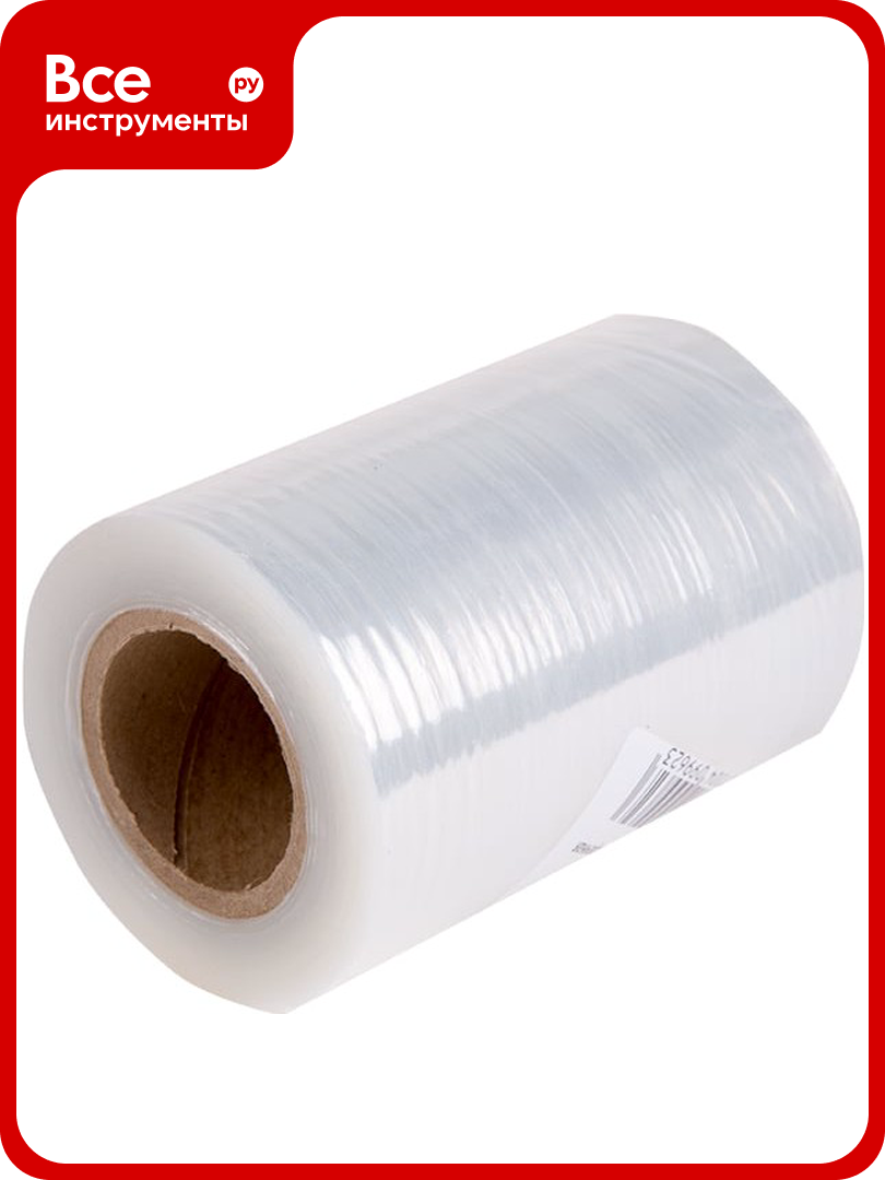 Стрейч пленка REXANT 100 мм х 20 мкм, вес 0,23 кг, прозрачная-1, для упаковки и переупаковки непищевой продукции