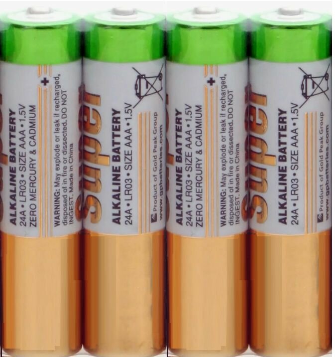 Батарейки ААА 1,5V щелочные 4 шт