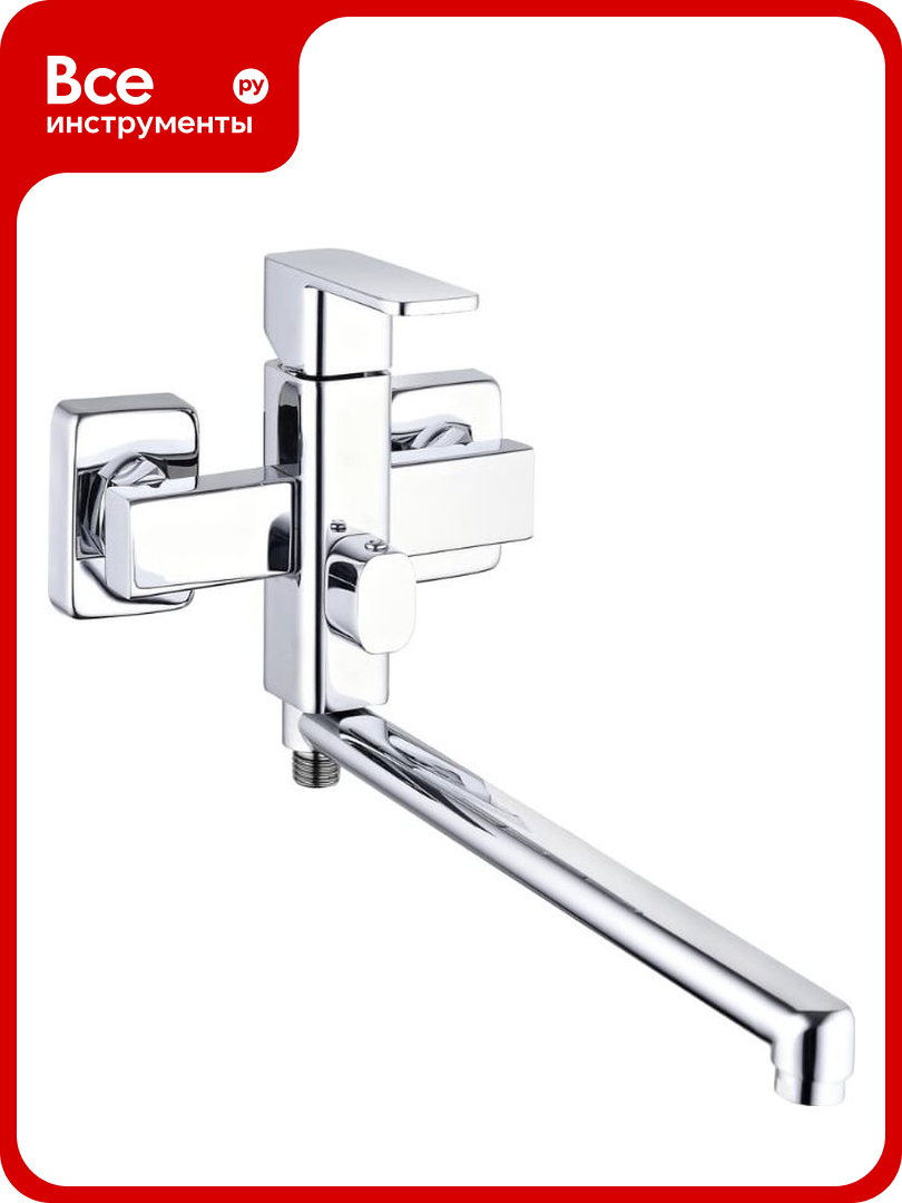 Смеситель для ванны G-lauf с длинным поворотным изливом 360 градусов и душевой лейкой, хром NEB7-A123, и душевой лейкой