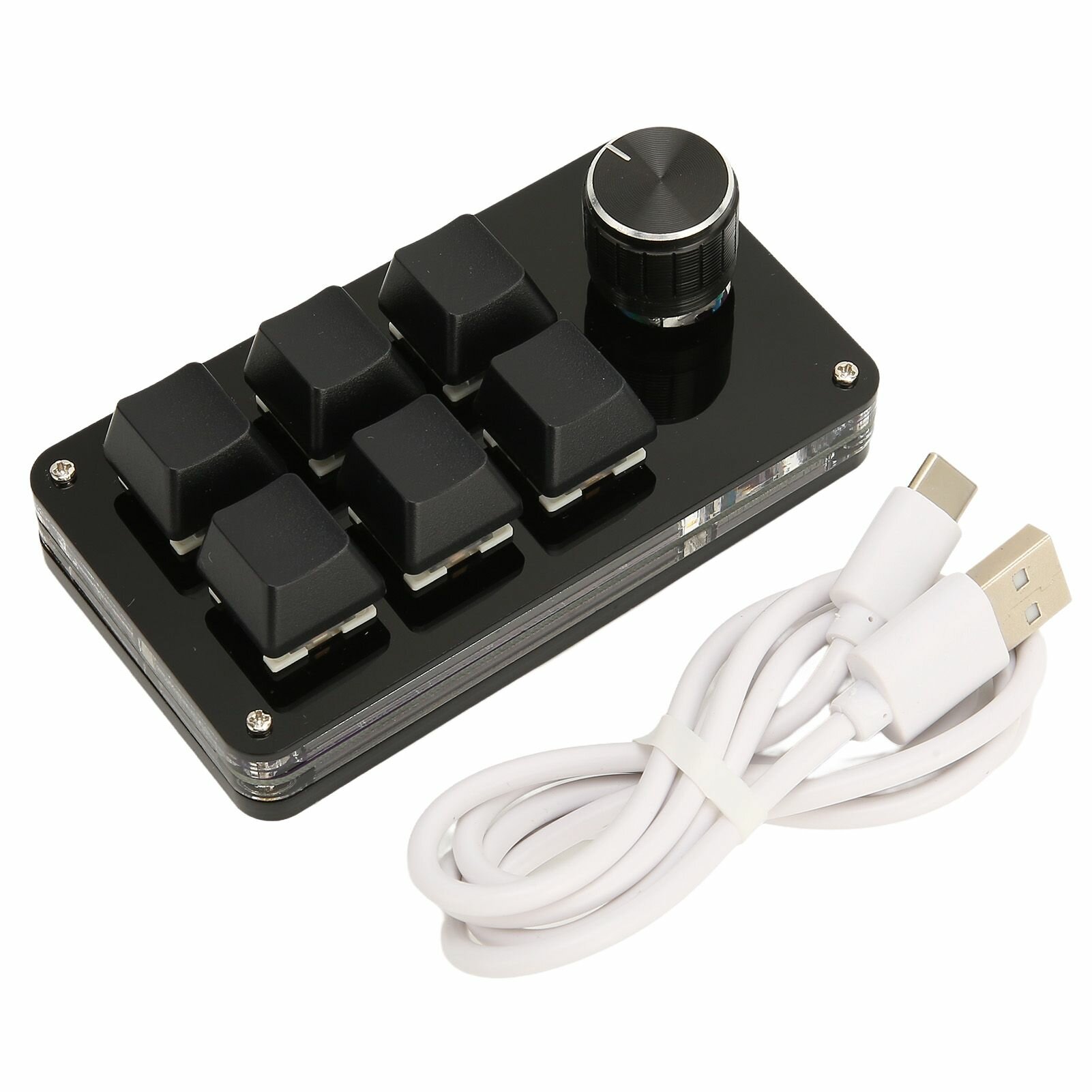 6-клавишная мини-клавиатура с ручкой USB DIY программируемая клавиатура OSU игровая клавиатура для игрового офиса