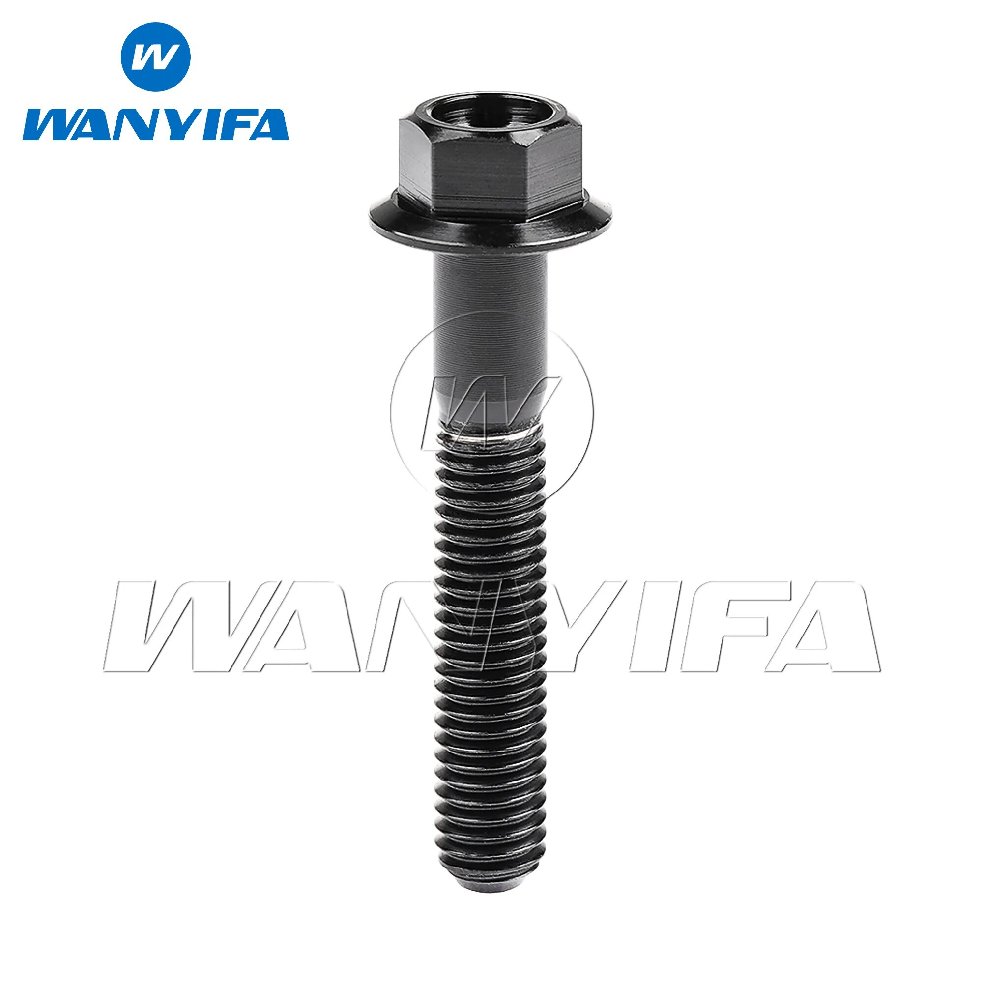 Титановые болты Wanyifa M4/M5 с фланцем 6 8 10 12 15 20 25 30 мм M4, Black, 30mm
