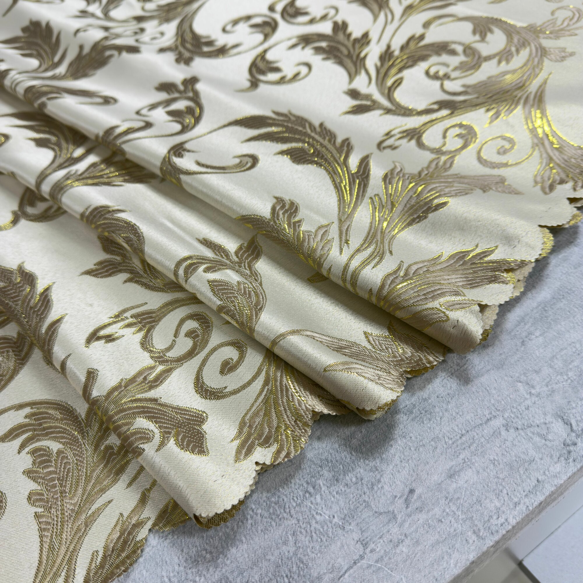 Ткань Портьерная Жаккард Люрекс. Ширина 150см. Турция.