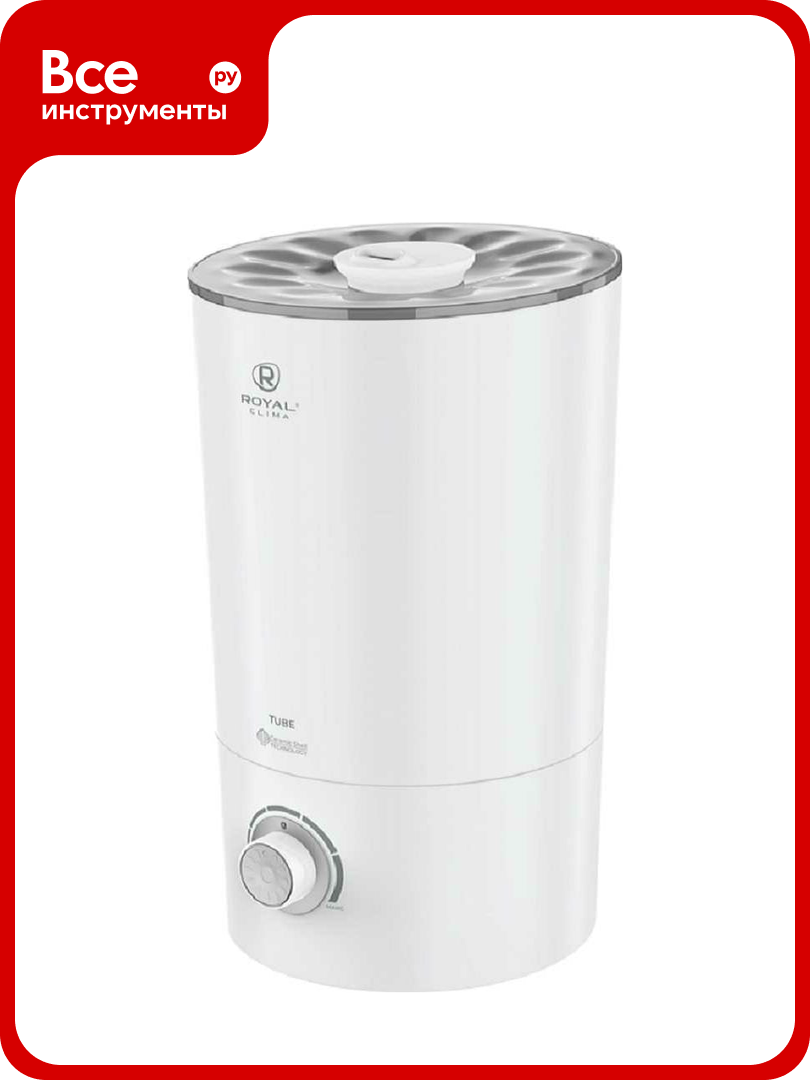 Ультразвуковой увлажнитель Royal Clima воздуха TUBE RUH-TB300/4.0M-WT, 300 мл, 4 л