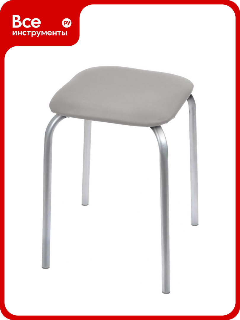 Табурет Nika Классика 3, светло-серый ТК03/СС, из мдф