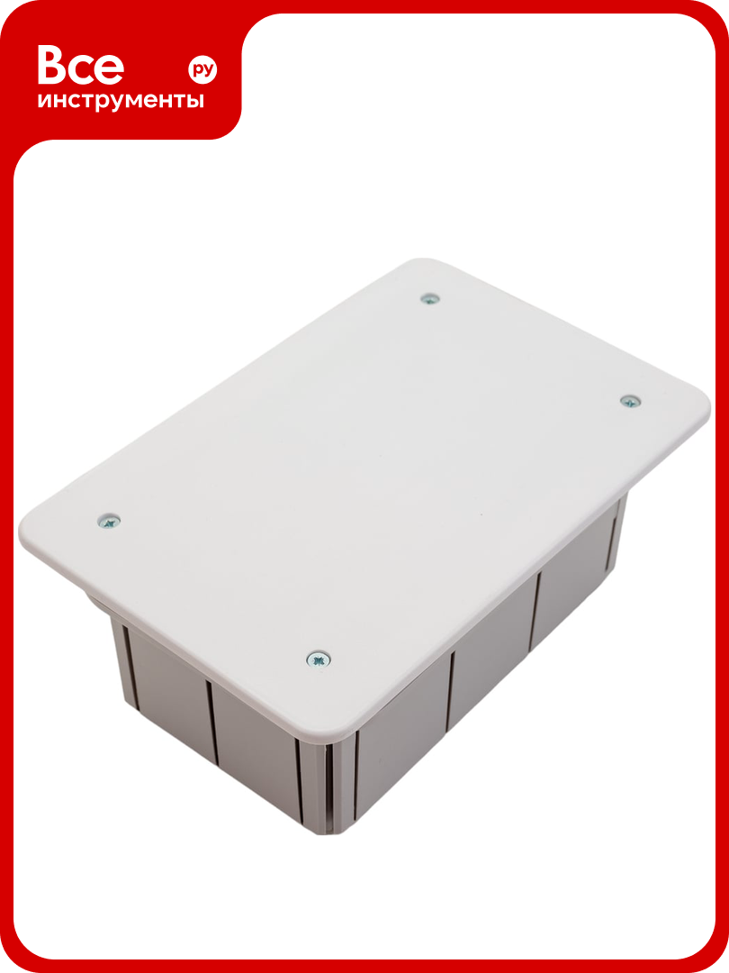 Распределительная коробка Рувинил Тусо скрытой проводки 154x92x70 мм 10123, с крышкой на саморезах