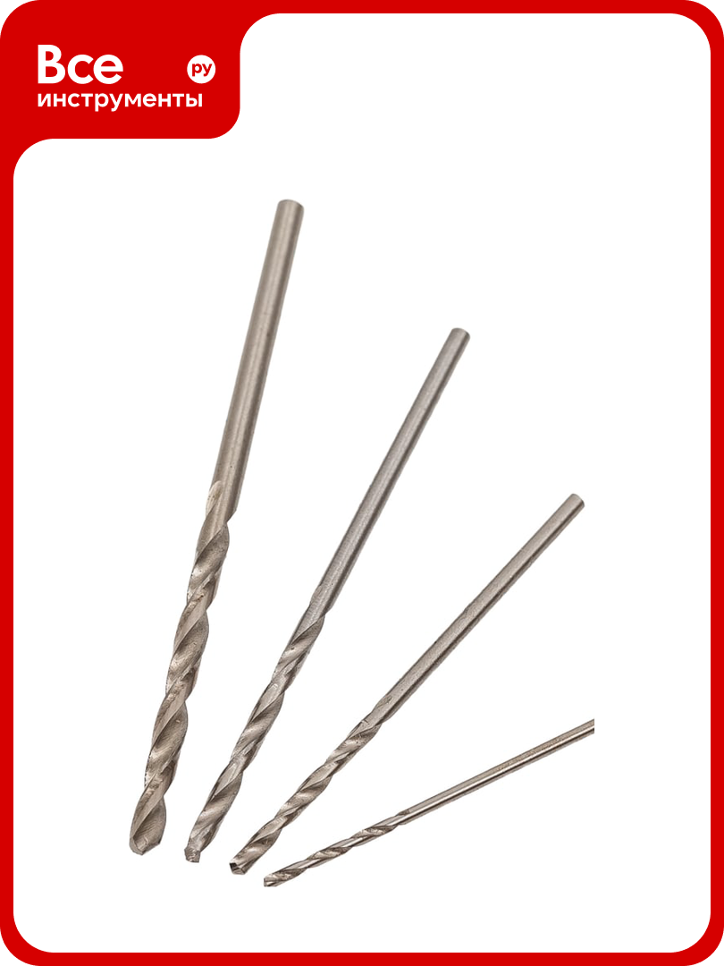 Сверла по металлу MEGATOOLS набор, 25, 25 предметов (1-3 мм) MT-924U25W(60710), сверления отверстий в металлических