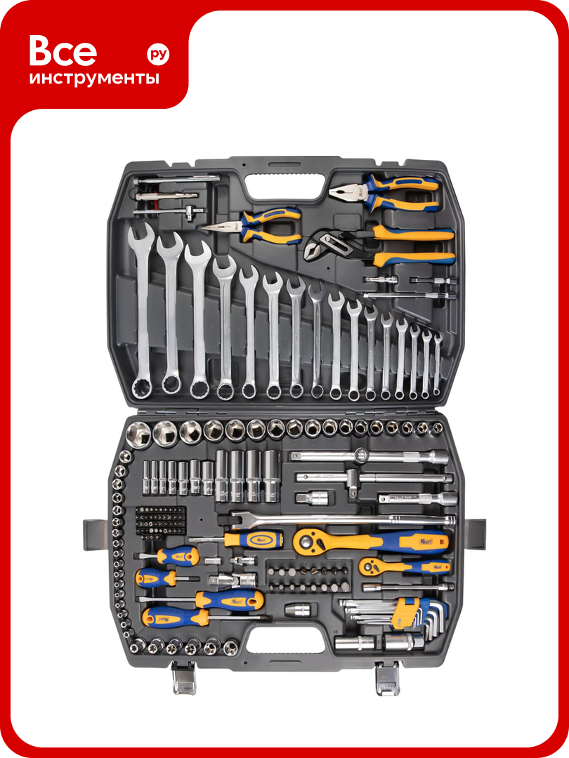 Набор инструментов KRAFT 1/2" и 1/4", 165 предметов KT 703019