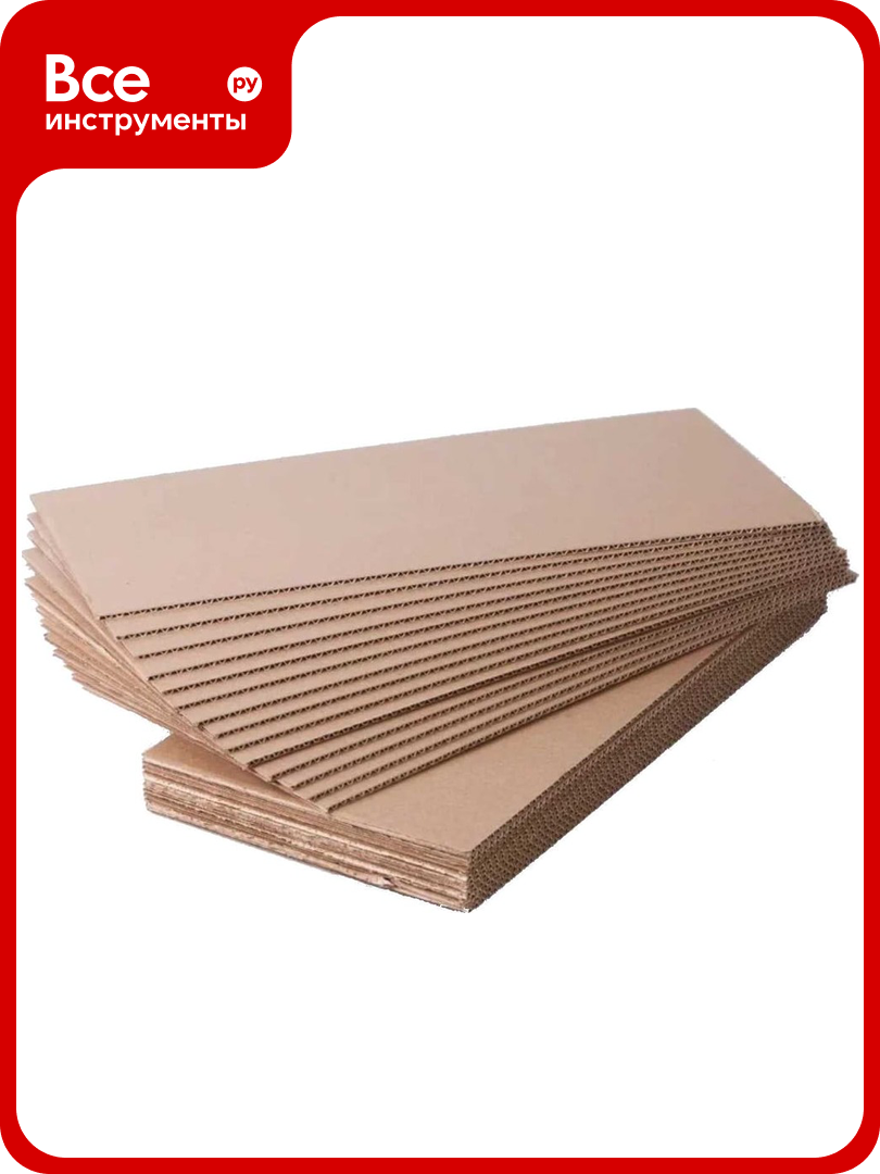 Гофрокартон ООО масса-картон 33 Т21В бурый, 1000x2000 мм, 10 шт. 1000200010