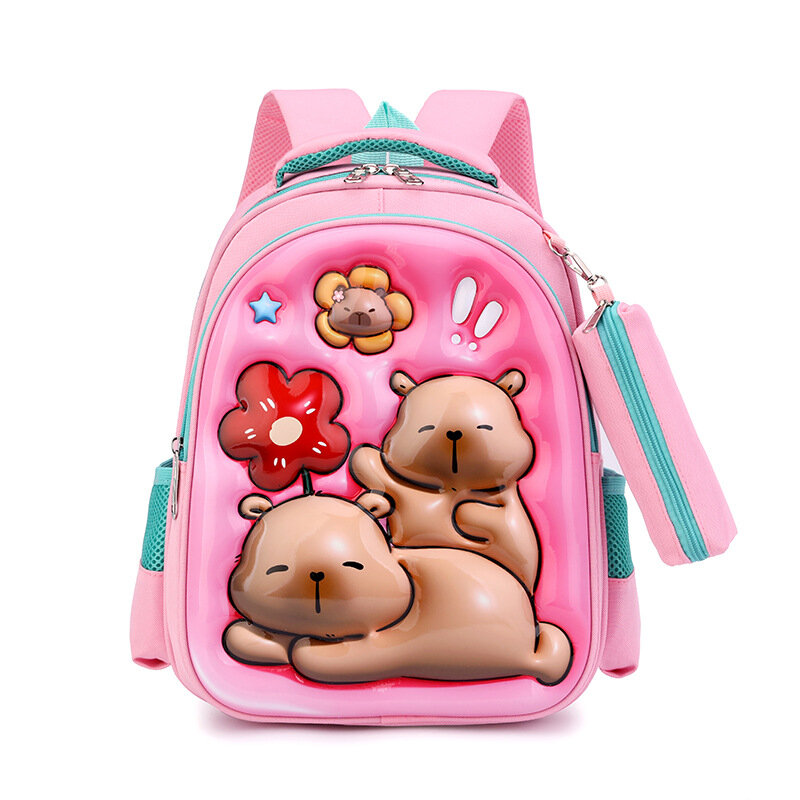 Рюкзак детский Капибара суперлегкий + пенал школьный в комплектедля начальных классов