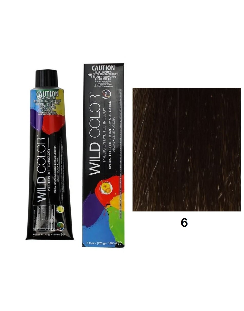 Wild Color Ammonia Free Sensitive краска для чувствительной кожи 180 мл - Wild Color Ammonia Free Sensitive 6 Темный блонд