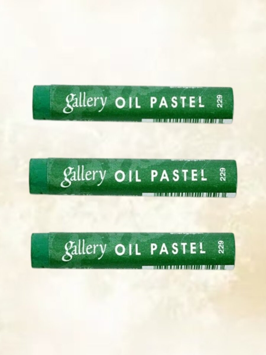 Пастель масляная мягкая профессиональная MUNGYO Gallery Изумрудно - зеленый №229 (3шт)