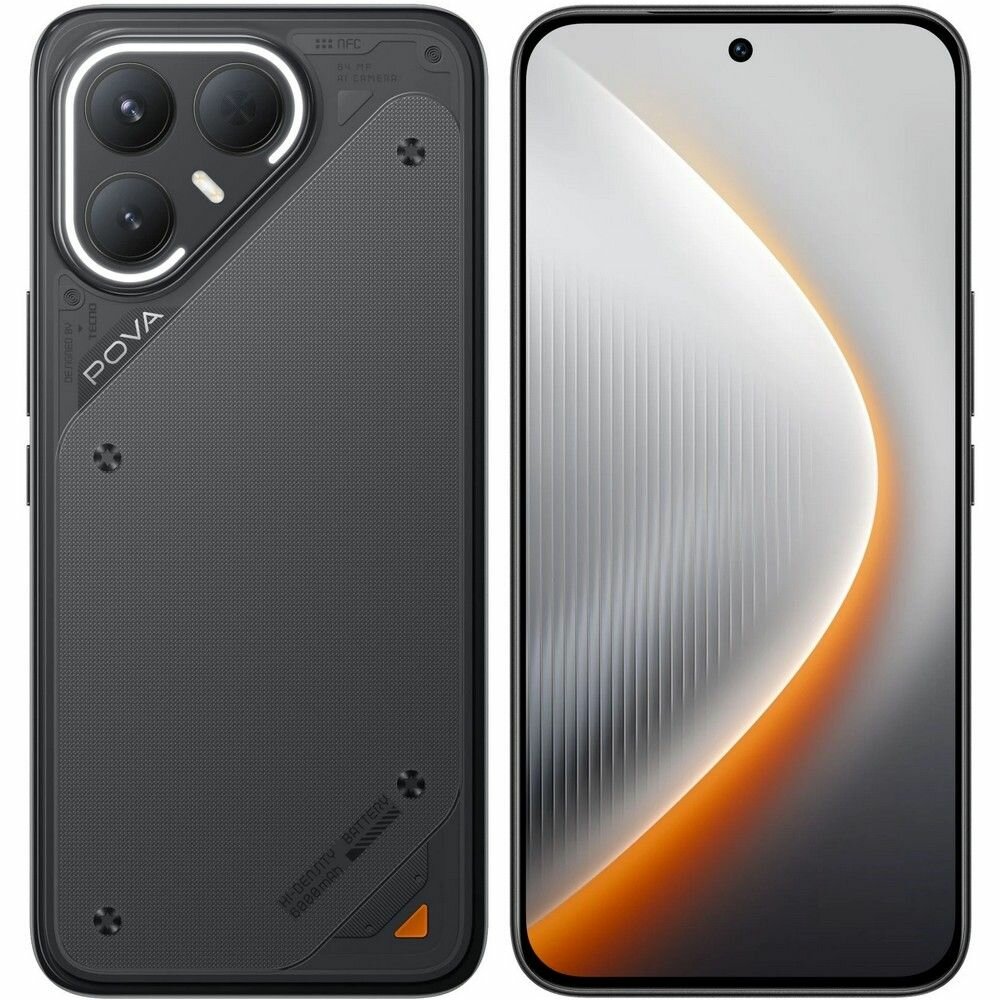 Смартфон Tecno POVA 7 Pro 5G 8/256GB, Dual nano SIM, Black (чёрный)