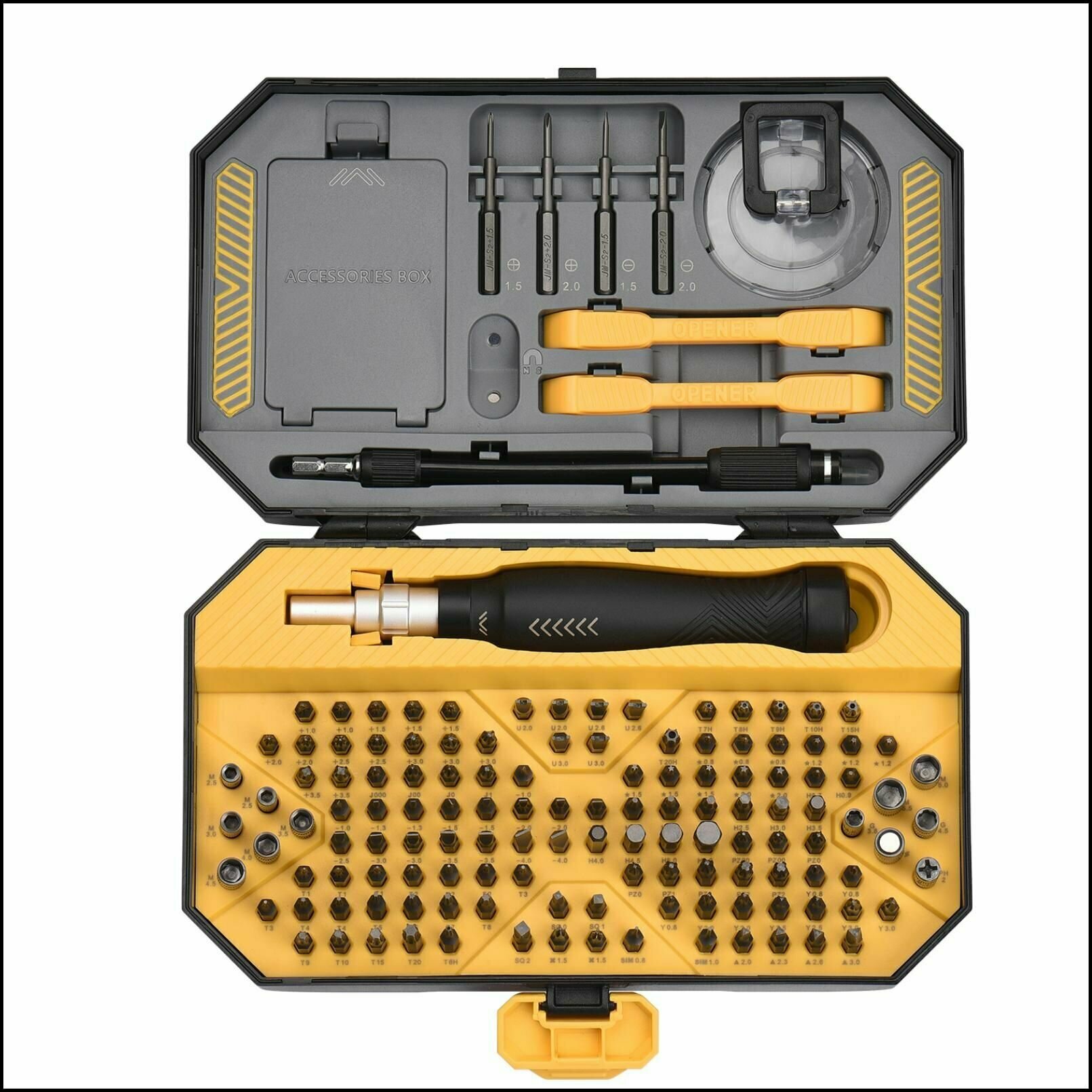 Отвертка JAKEMY 145-in-1 145JM-8183, для часов, очков и смартфонов, 116 бит H4*28мм CRV