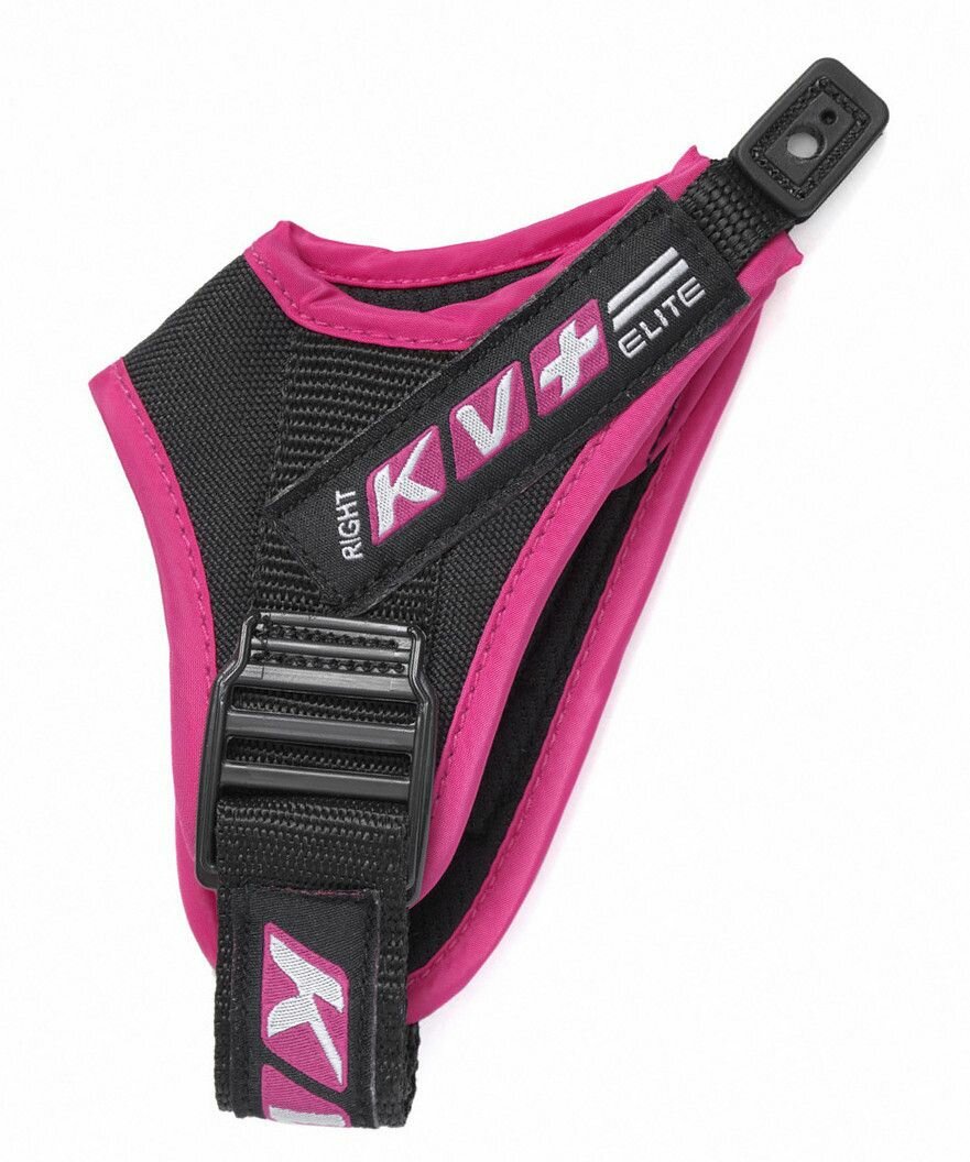 Темляк для лыжных палок KV+ Elite Clip, размер M/L, 2 шт, черно-розовый