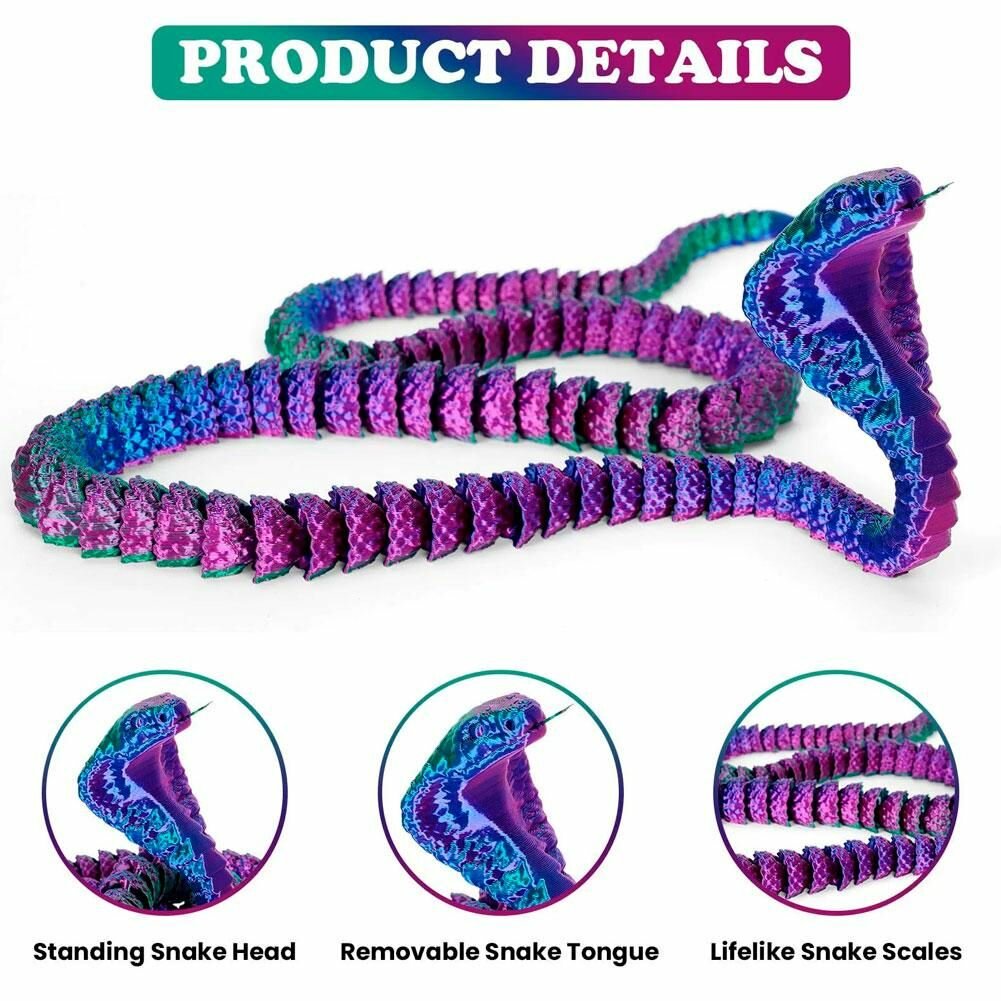 Игрушка-кобра, напечатанная на 3D-принтере