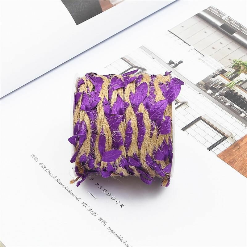 Лента из листьев мешковины, натуральная джутовая веревка из ротанга для настенного монтажа, для деревенской свадьбы, дома, сада, вечеринки в джунглях, декора для поделок своими руками