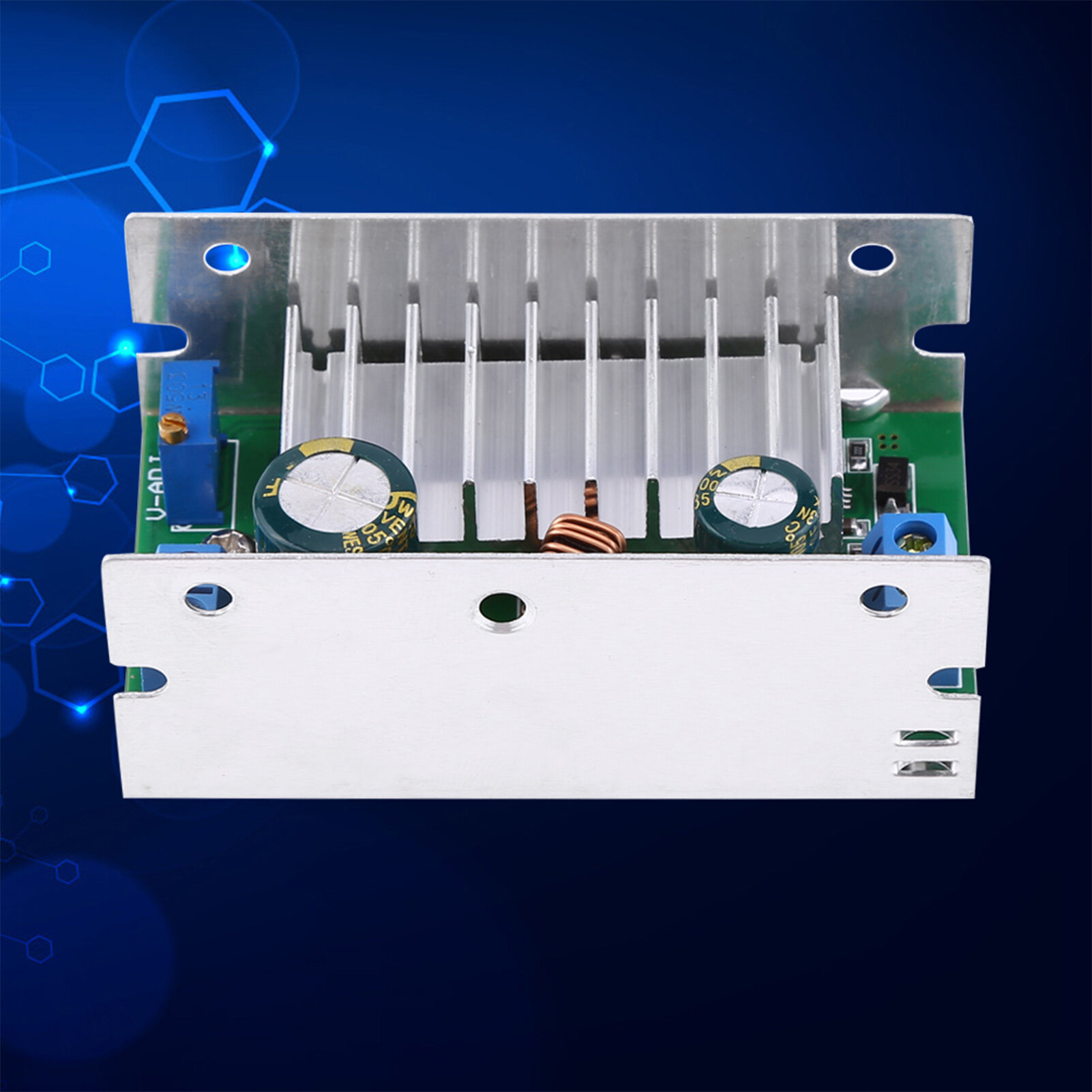 200W 7A 6-35V до 6-55V Высокомощный повышающий преобразователь зарядного модуля с алюминиевым корпусом