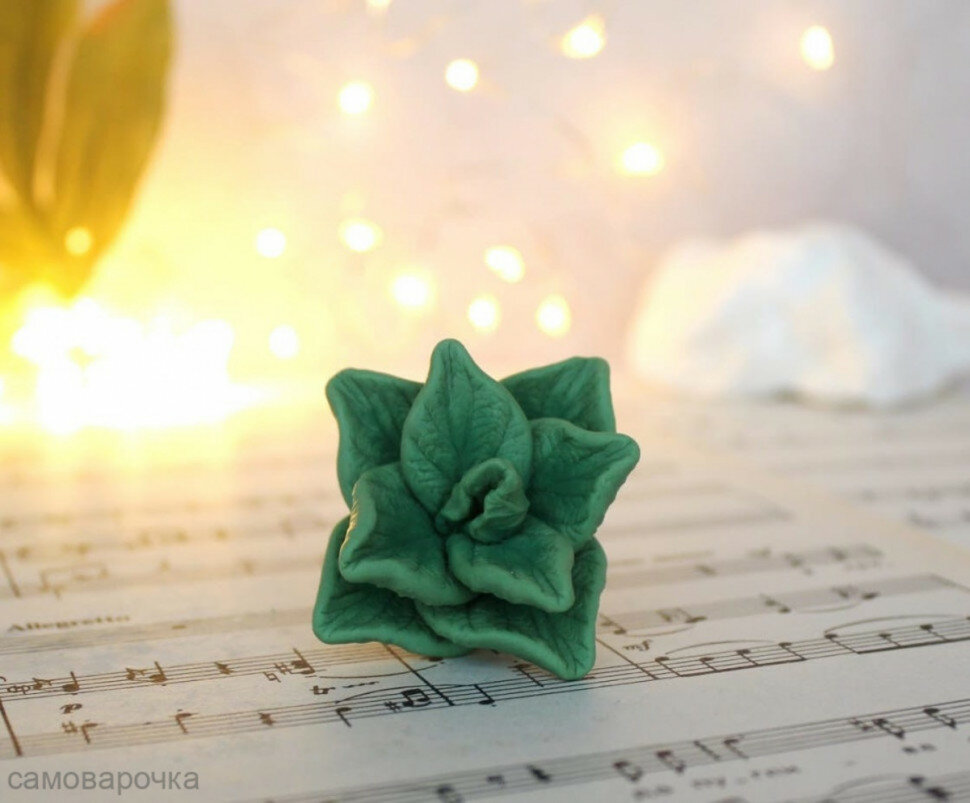 Зеленый кустик cиликоновая форма для мыла, гипса, свечей 3D