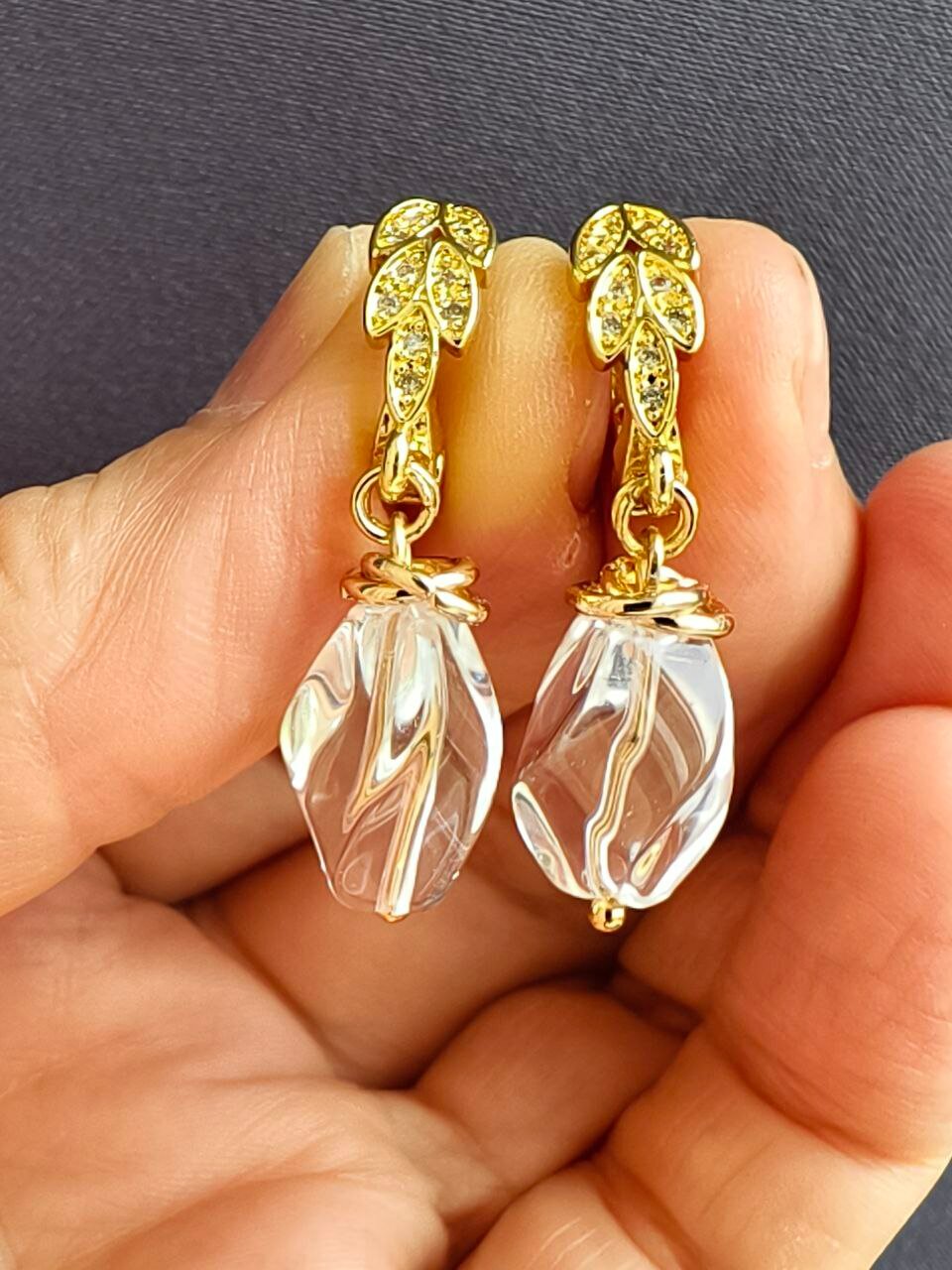 Серьги Камни Елены, горный хрусталь