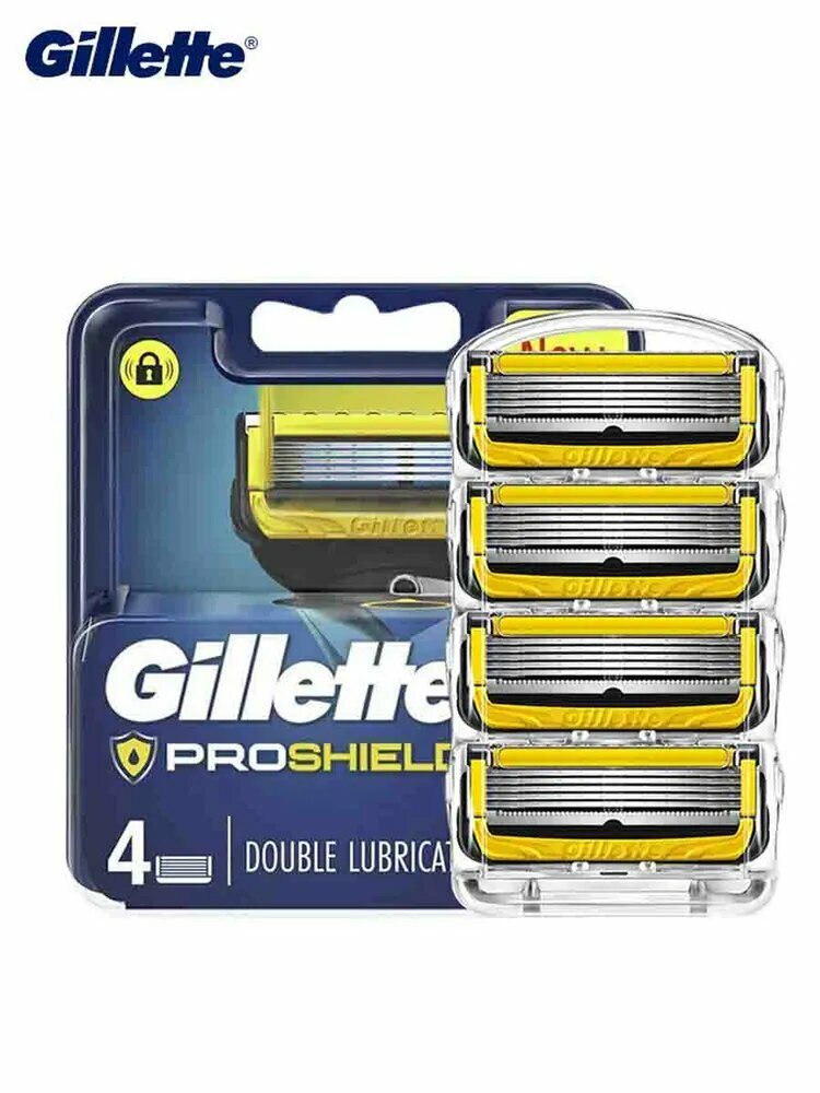 Gillette Fusion5 ProShield Сменные кассеты для мужских бритв,4 шт.