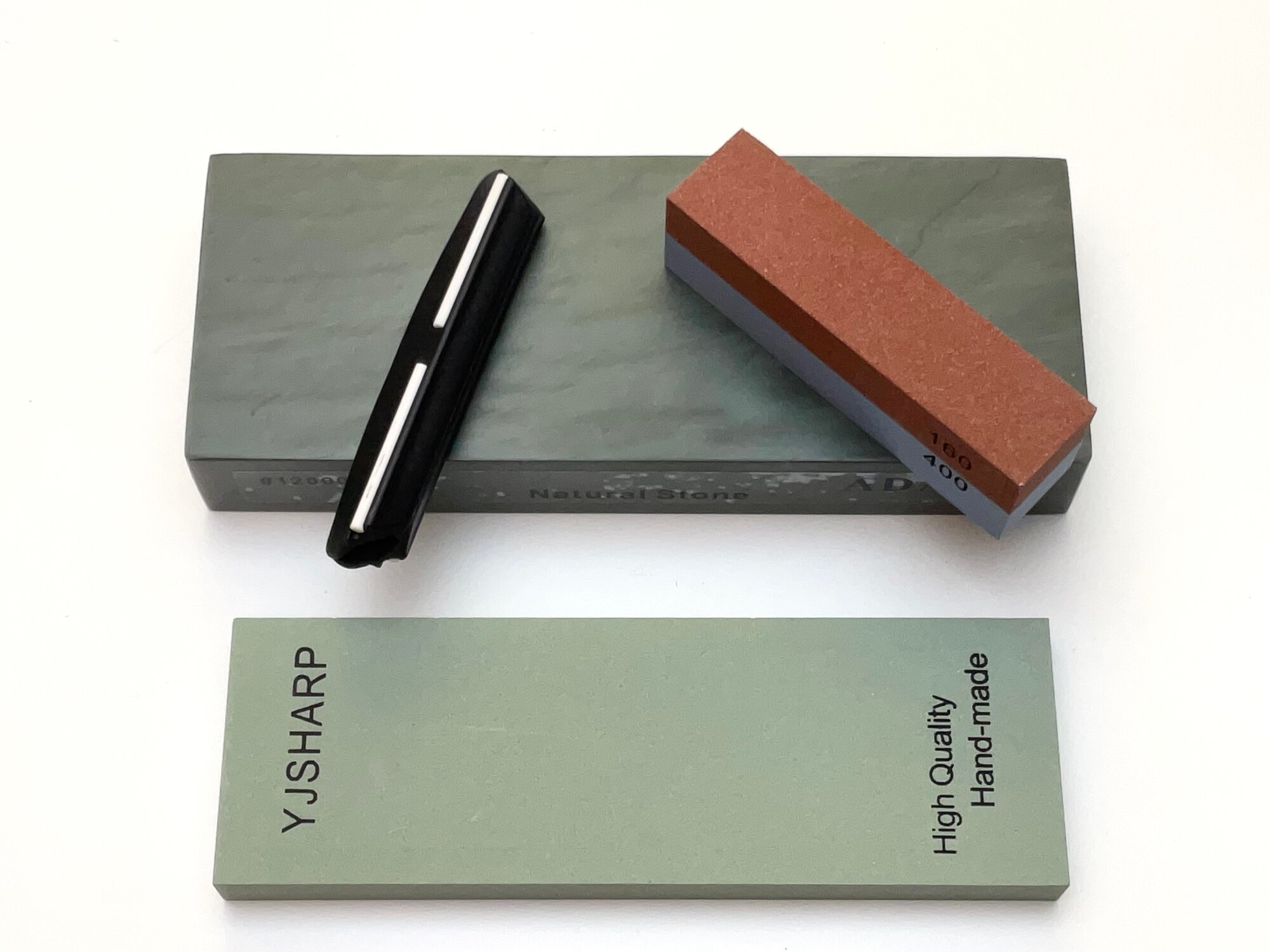 Набор точильных водных камней: 1000 грит + 12000 грит + 160/400 + держатель угла заточки