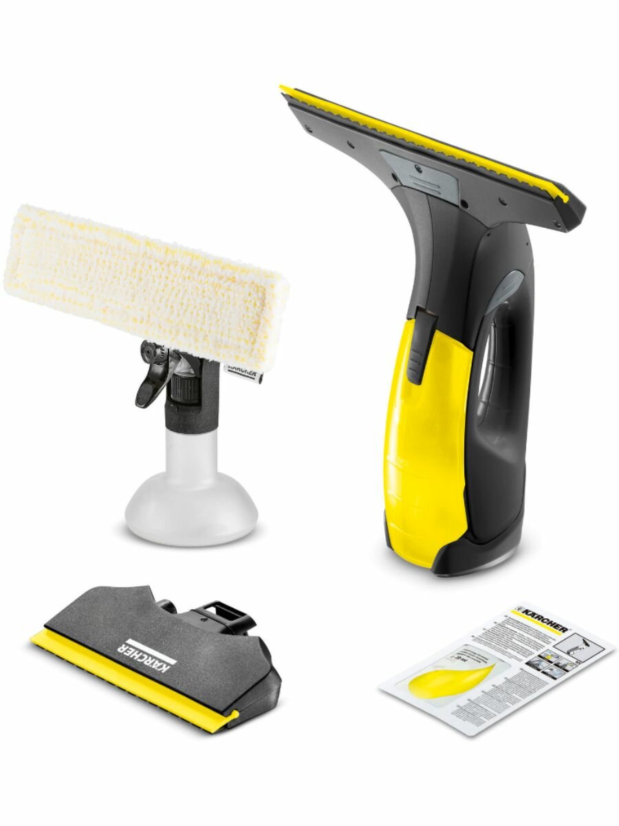 Стеклоочиститель аккумуляторный Karcher WV 2 Black Edition, черный/желтый (1.633-42)
