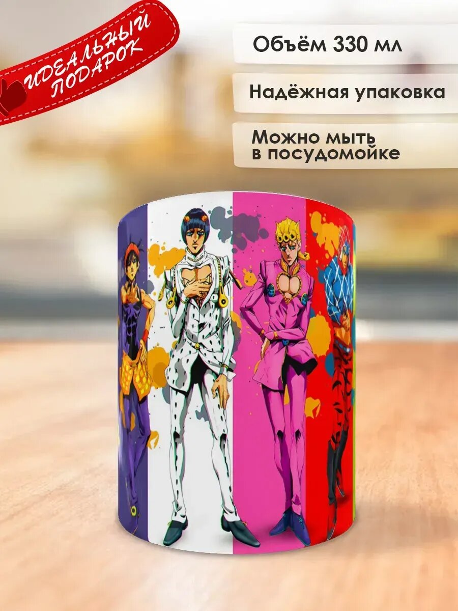 Брелок №4 и Кружка JoJo's Bizarre Adventure