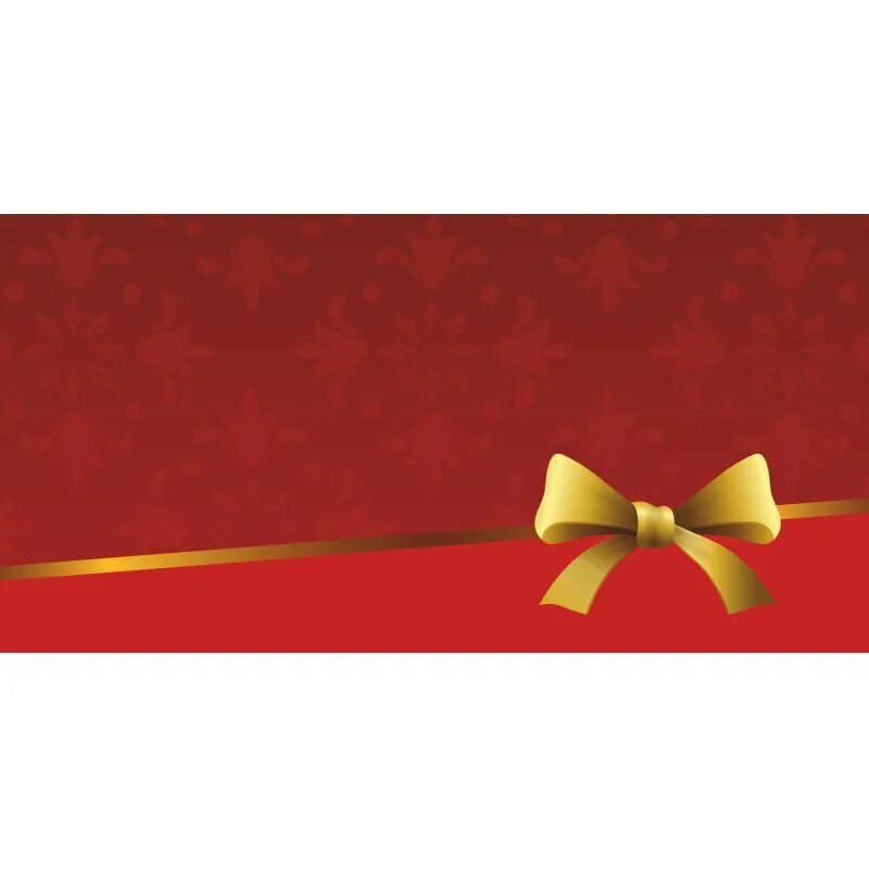 Конверт открытка Красная с золотым бантом, 10 шт/уп, КД-249, 2229660