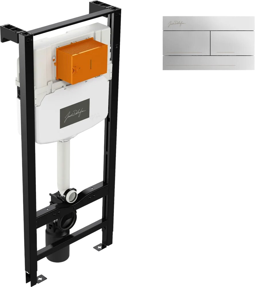 Комплект Инсталляция Jacob Delafon E24156-NF / Кнопка E4316-CP цвет хром