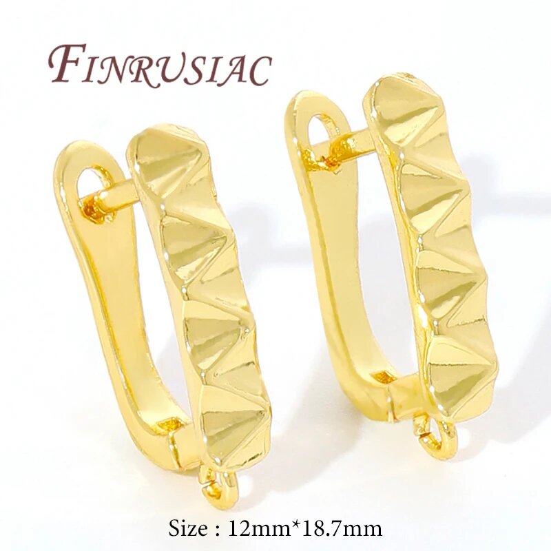 Позолоченные серьги-кольца FINRUSIAC, 18K, 12x18.7мм