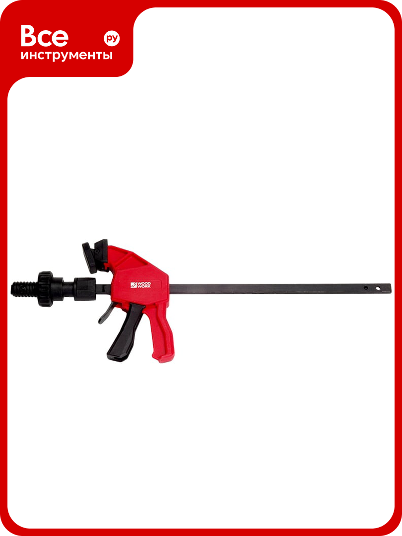 Прижим верстачный WOODWORK вертикальный для отверстия 20 мм BCB-2560, высококачественного синтетического материала