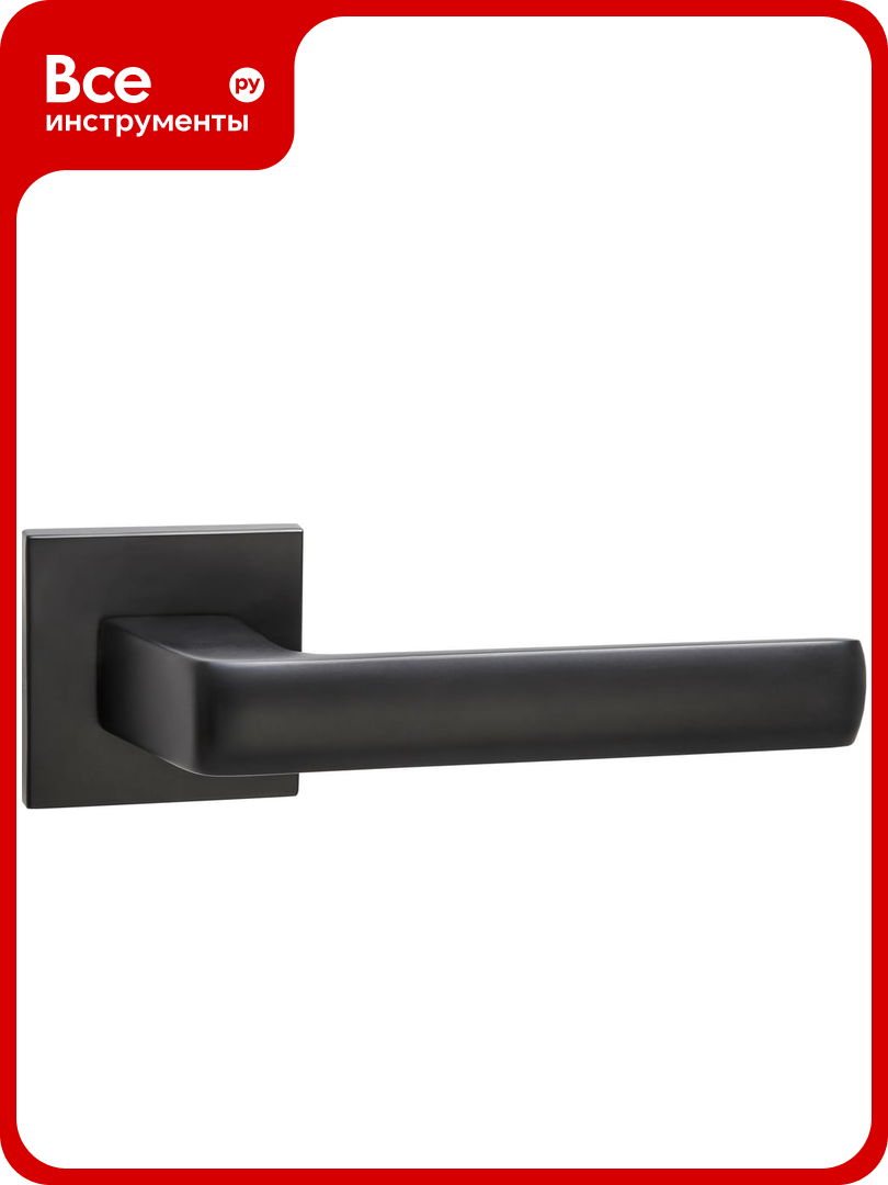 Дверная ручка PUERTO Эспрессо серия SLIM черный, алюминиевый, квадратная форма для межкомнатных дверей