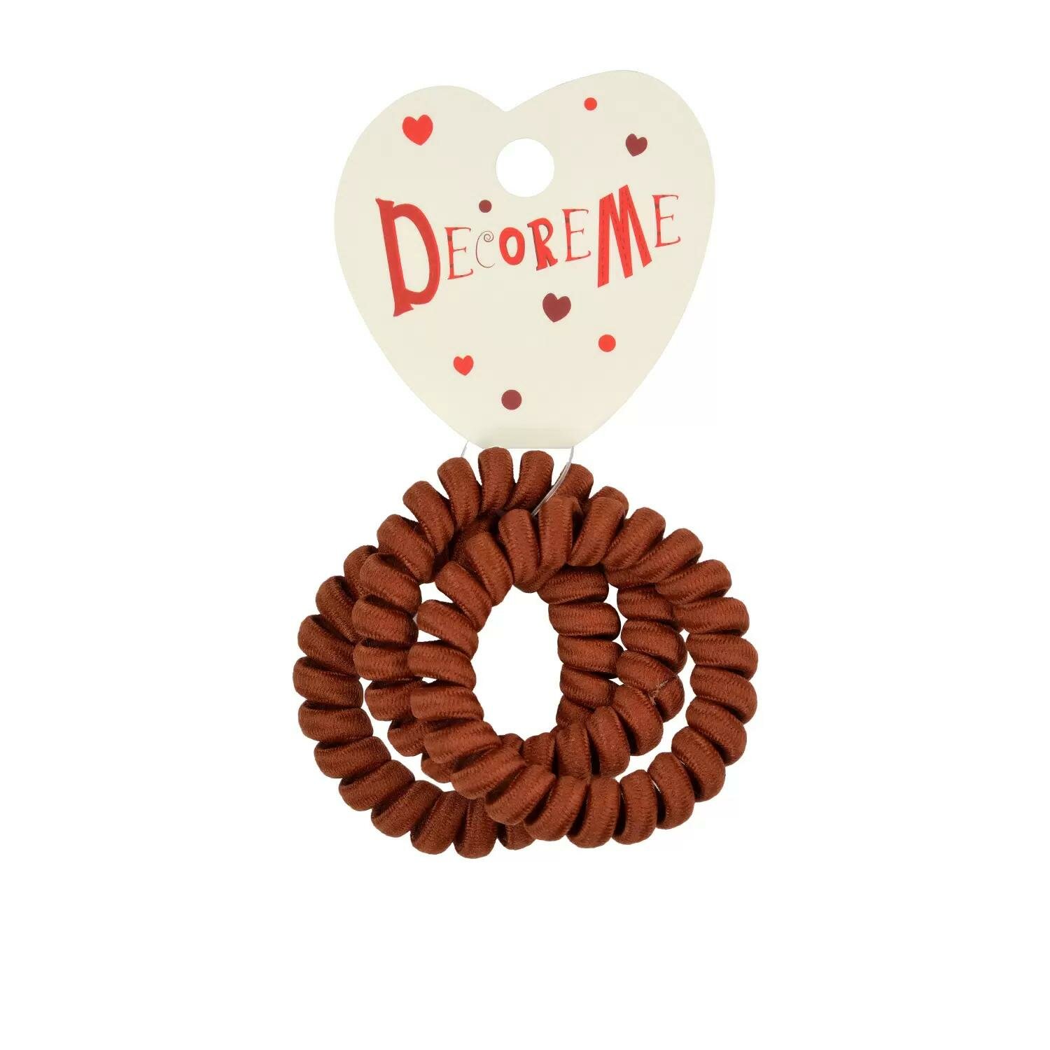 Резинка для волос DecoreMe 3 шт, спиральная, в тканевой оплетке (2-712/204)