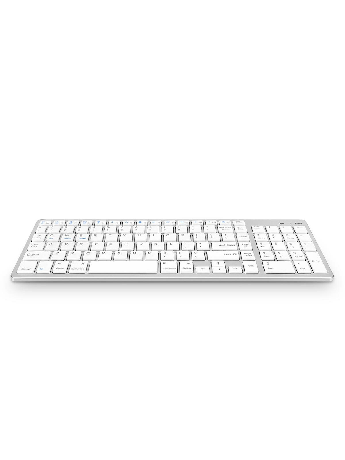Bluetooth-compatible Keyboard 102 Keys Rechargeable Bluetooth-compatible Wireless Keyboard with Number Pad for Laptop