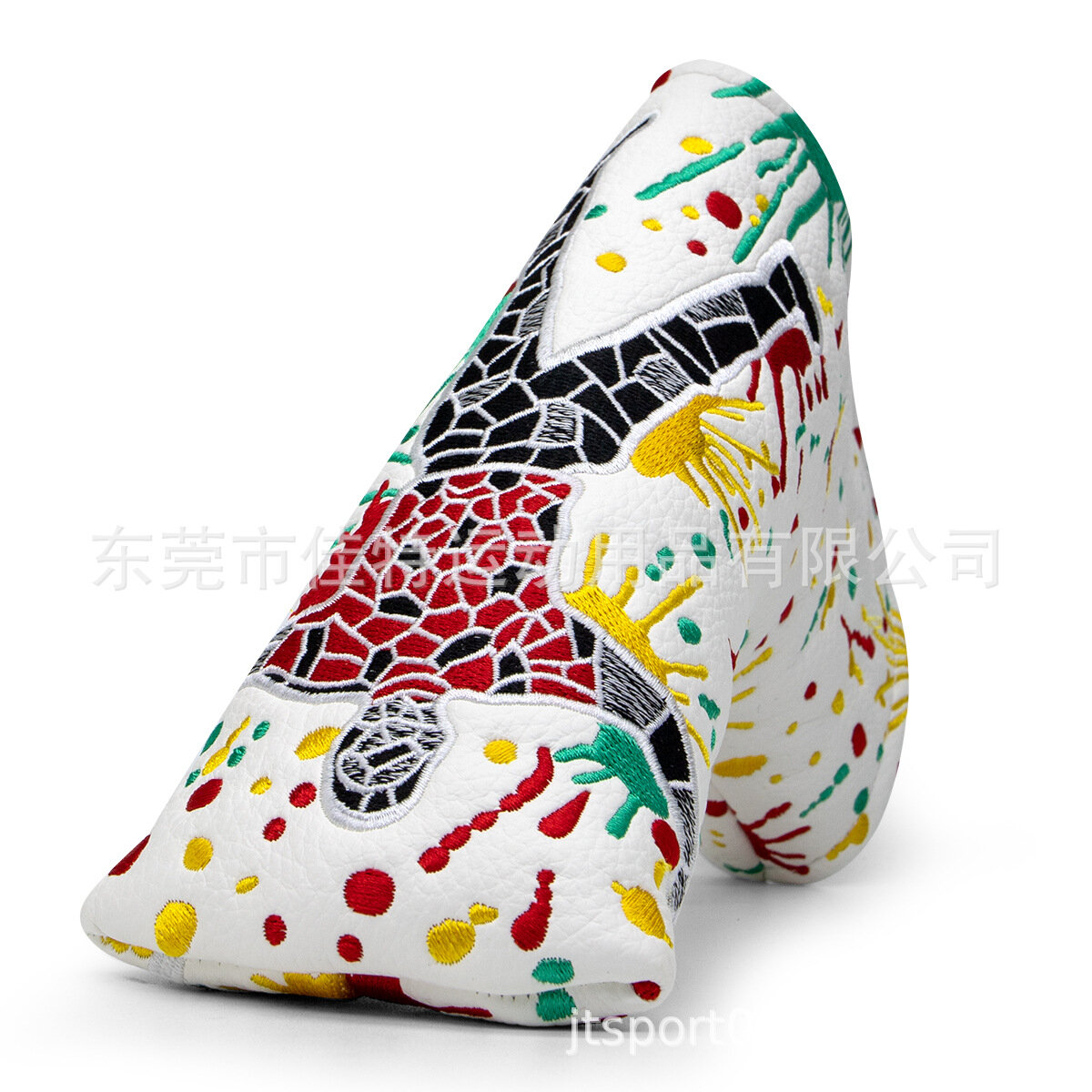 Набор клюшек для гольфа JT, с вышивкой, дерево, чехол, белые