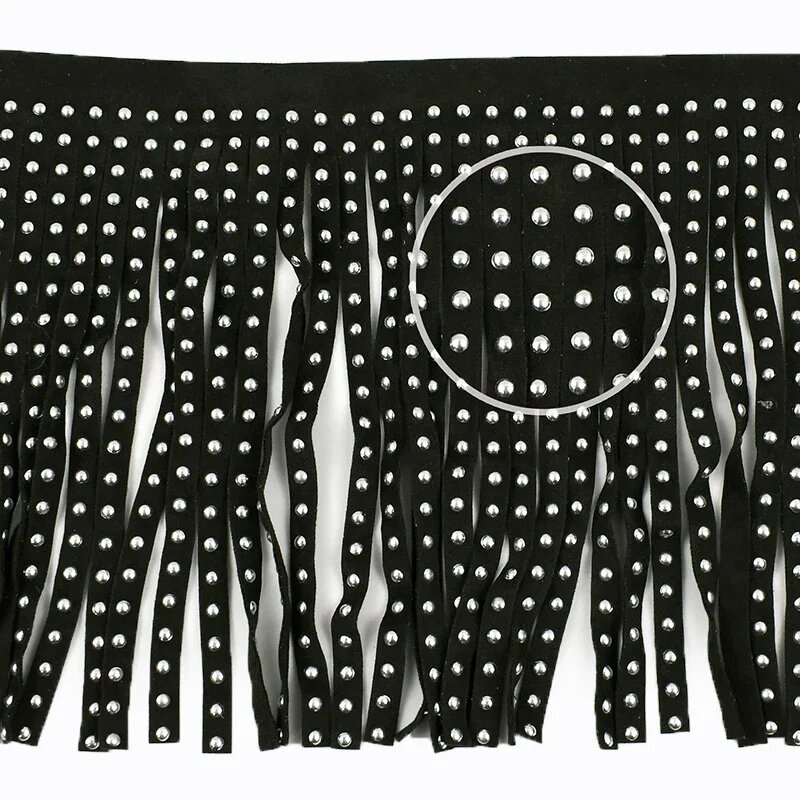 1/2 метра Meetee 14 см замшевая занавеска с кисточками, бархатная заклепка, кожаная кружевная отделка, декоративная бриллиантовая бахрома, аксессуары «сделай сам»