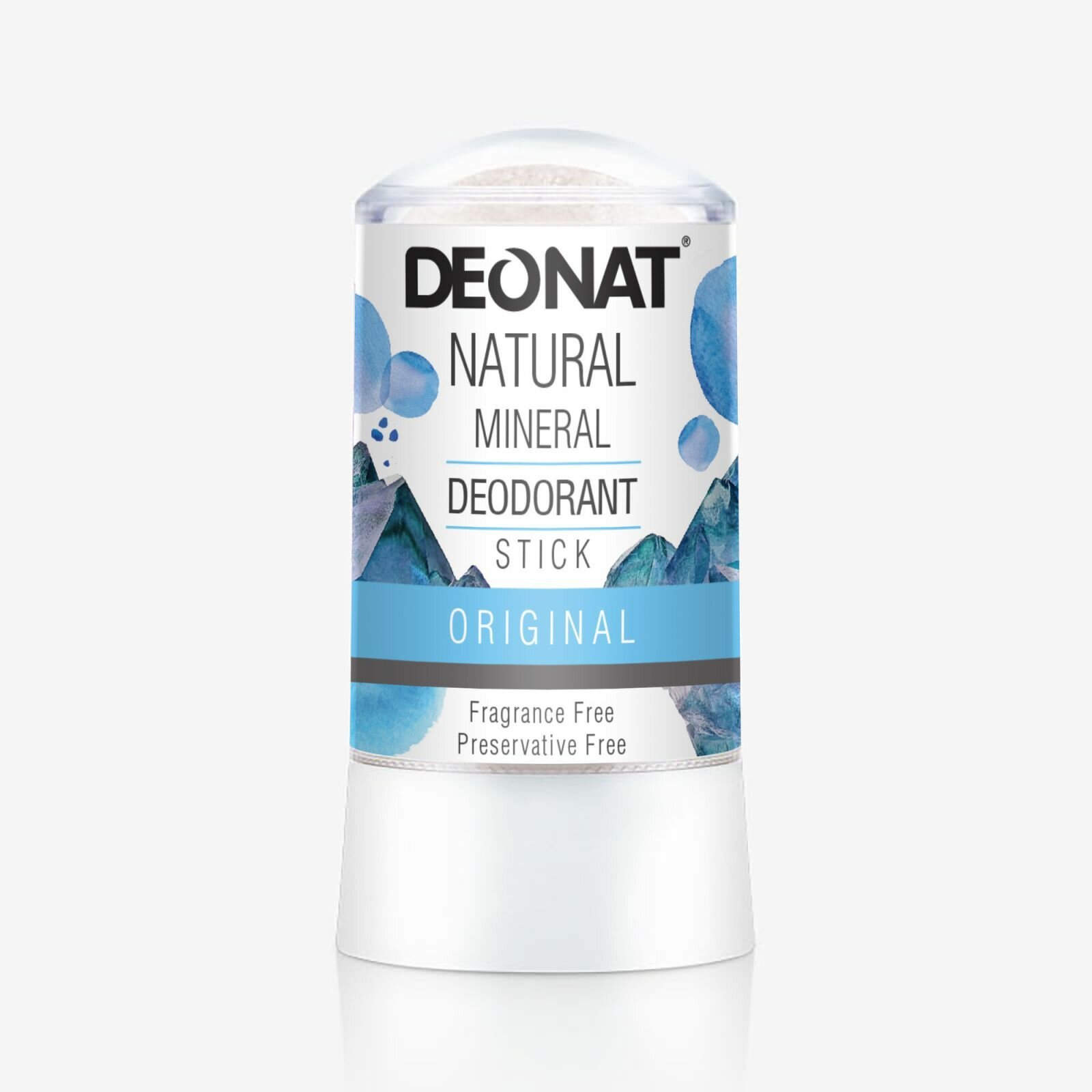 Дезодорант-кристалл DeoNat "Natural", минеральный, чистый стик, 60 г