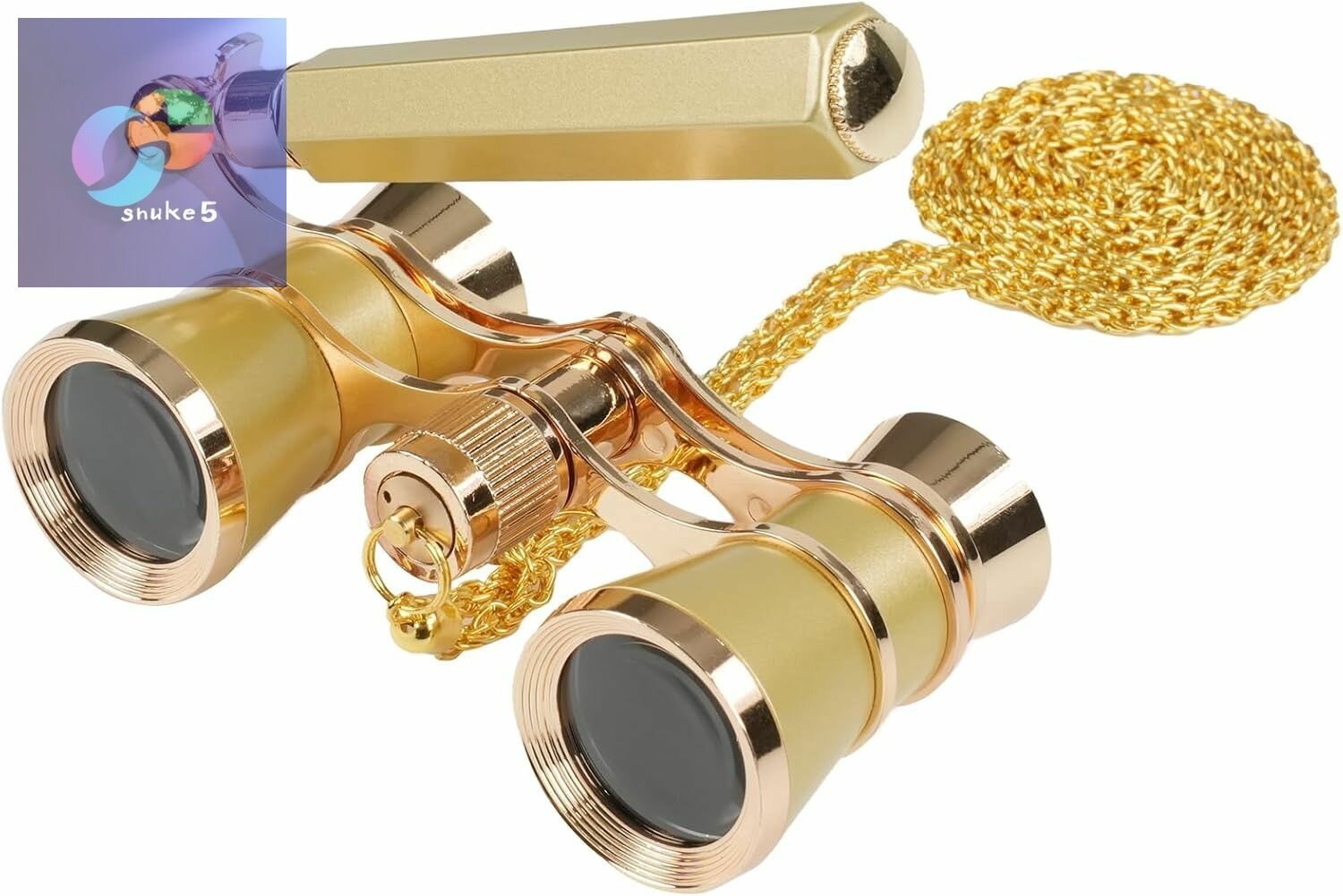 Бинокль театральный с ручкой, 3х увеличение, многослойное покрытие линз, регулировка расстояния между зрачками, центральный способ фокусировки, с чехлом