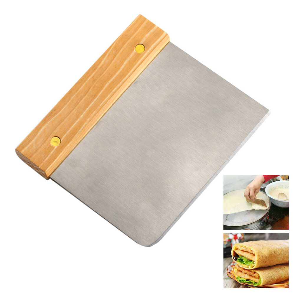 1 шт. кухонный скребок из нержавеющей стали, инструменты для выпечки, кондитерских изделий, деревянная ручка, скребок для теста, резак, кухонный режущий инструмент для выпечки