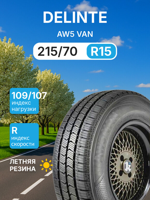 Летняя шина Delinte AW5 VAN 215/70 r15c 109/107R