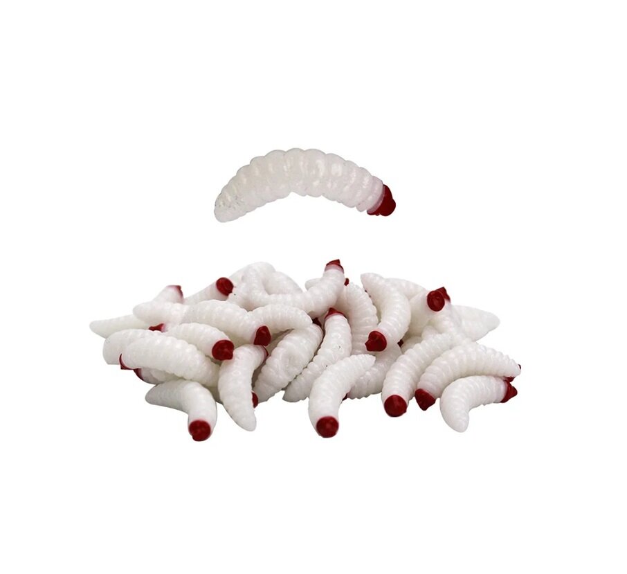 Мягкие силиконовые приманки, имитирующие червей, для рыбалки, 50 штук