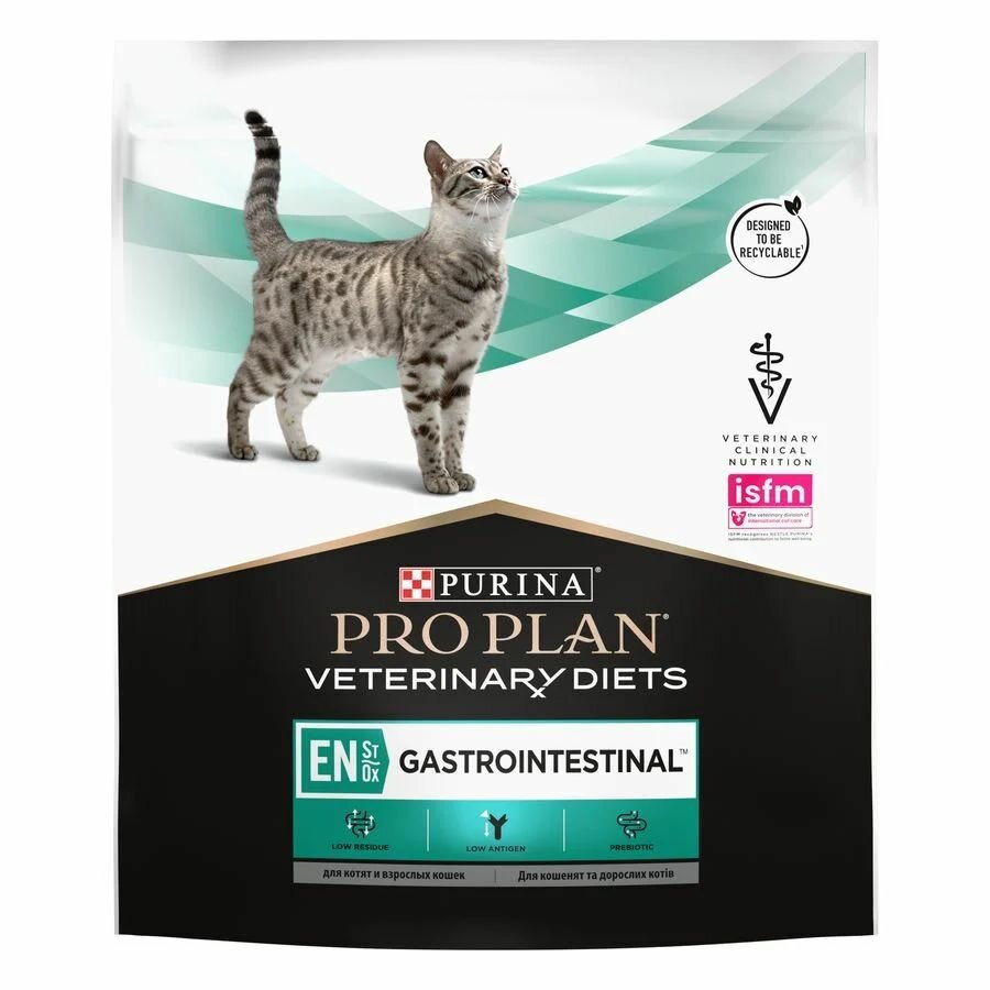 Сухой корм для кошек Pro Plan Veterinary Diets EN ST/OX Gastrointestinal, при расстройствах пищеварения, (2шт по 400г)
