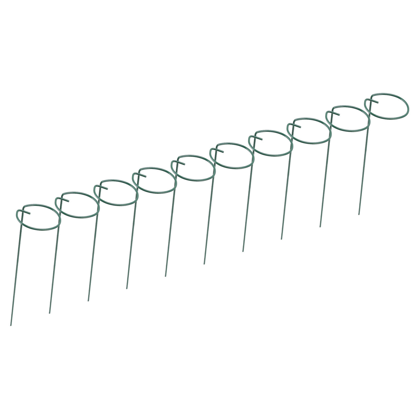 10 шт. металлические решетки для горшечных растений обеспечивают поддержку длиной 25 см, зеленые маленькие садовые решетки для садов, газонов, террас, патио