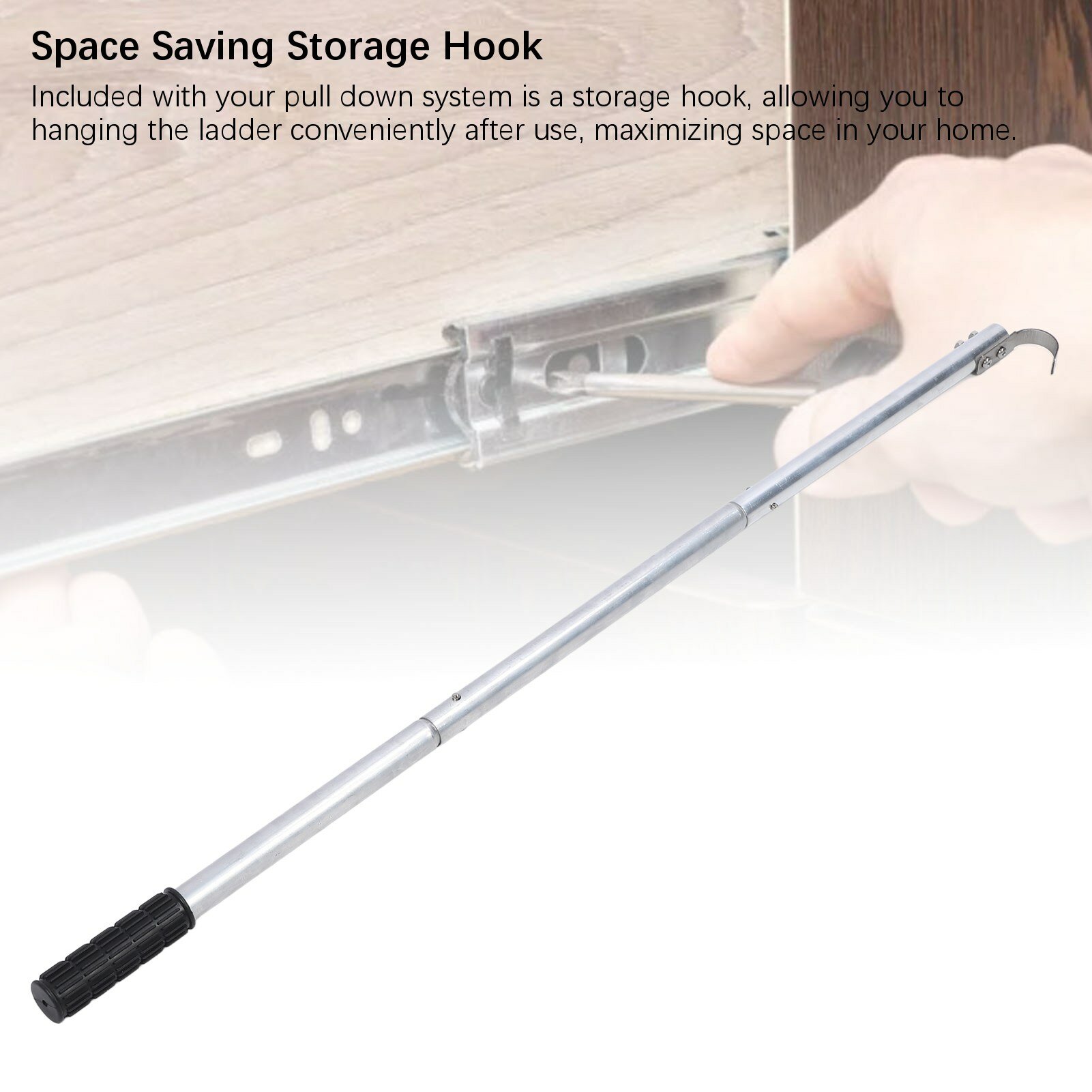 Комплект системы выдвижения лестницы из металла Комплект системы выдвижения чердачной лестницы с крюком для хранения