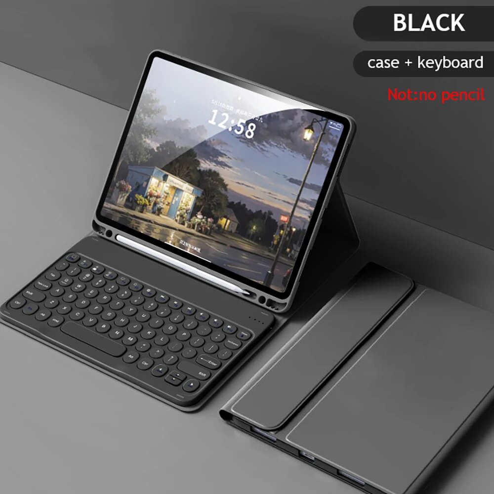 Чехол-клавиатура Magic Keyboard A17 для iPad 2026 M4, 10.2 7th 8th 9th Gen, Black key-No mouse