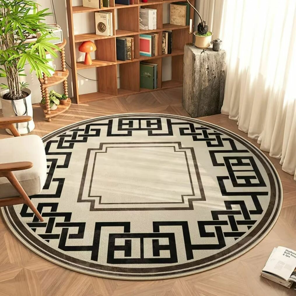 Ковер, 3D, круглый, для гостиной, дивана, латексная основа, полиэфирное волокно