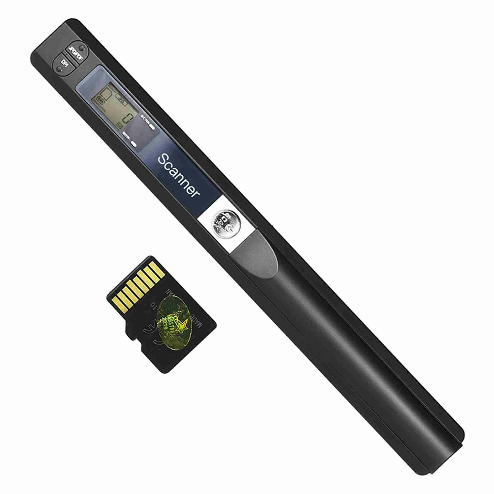 Портативный ручной беспроводной сканер с палочкой, размер A4, 900 точек на дюйм, формат JPG/PDF, ЖК-дисплей с защитной сумкой и TF-картой 8 ГБ для квитанций о деловых документах, изображения книг