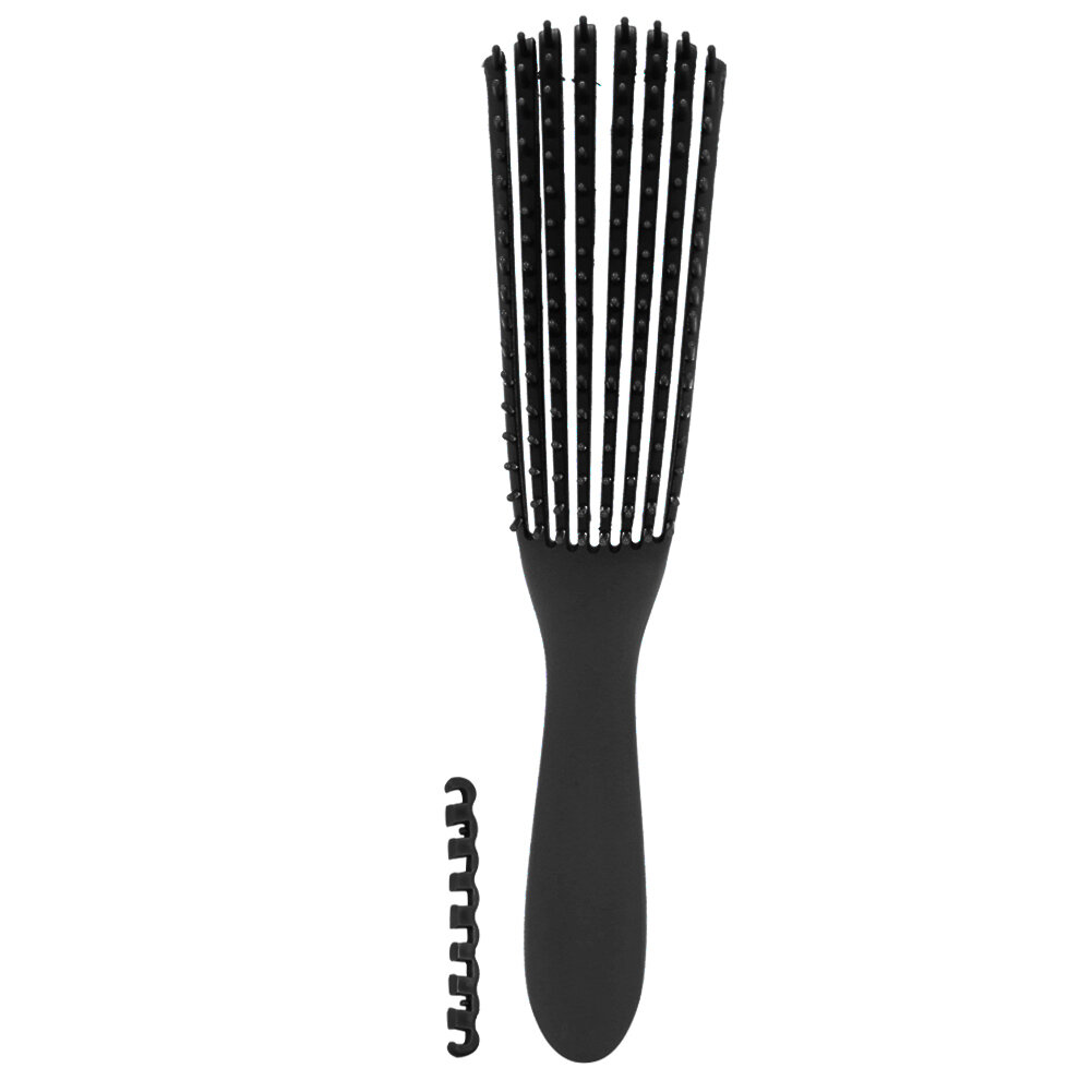 Антистатические парикмахерские массажные волосы Comb Professional Hairdressing Hair Salon Combs форма осьминога (черный)