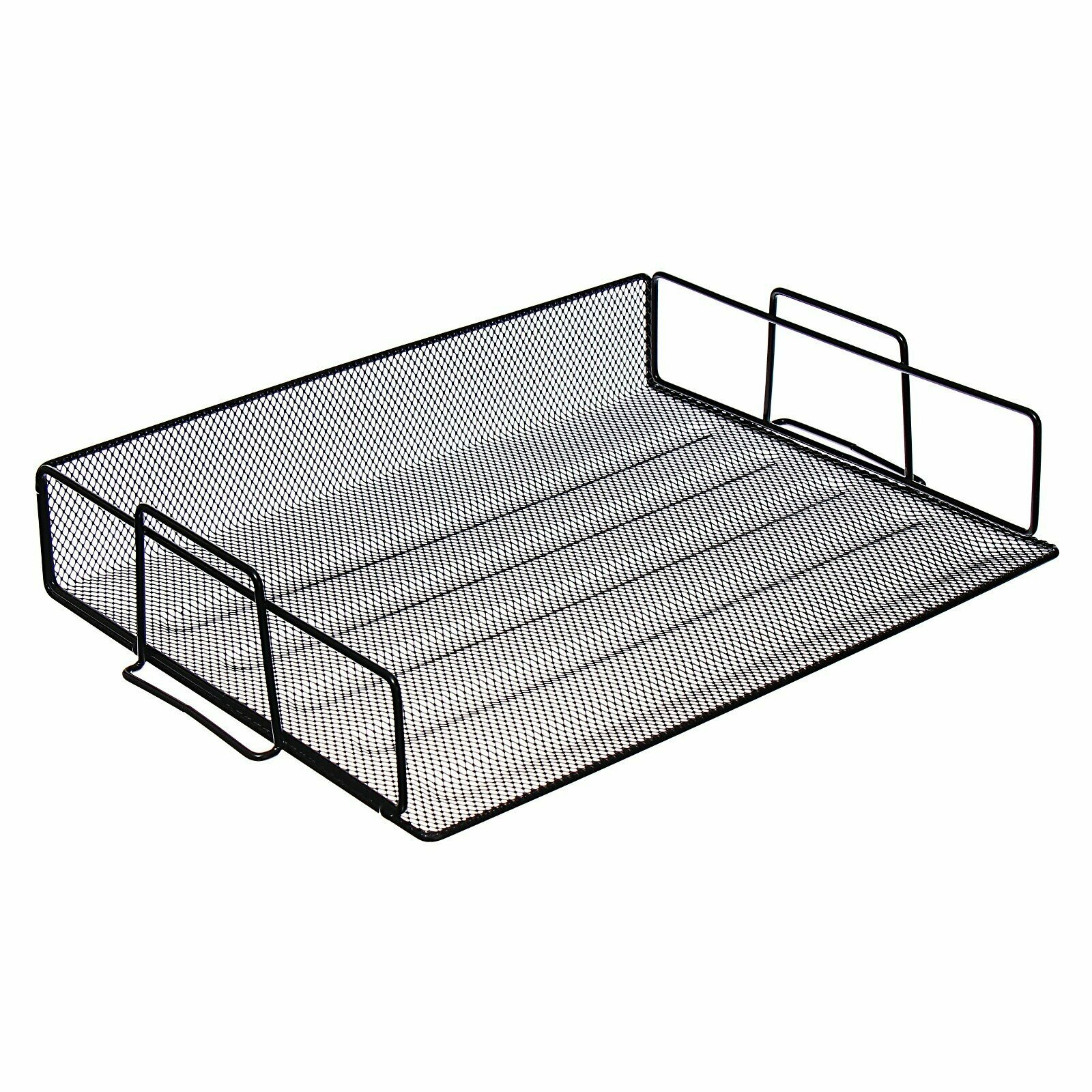 Лоток для бумаг Calligrata, горизонтальный, металлическая сетка, 1 отделение, чёрный