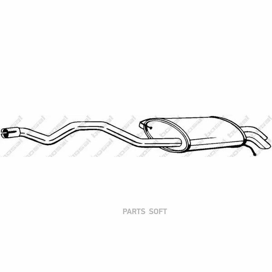 Глушитель VW Transporter (03-) задняя часть BOSAL от официального дистрибьютора, BOSAL, артикул 286477